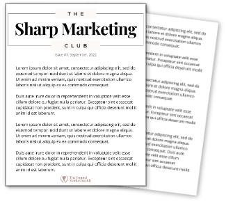 Sharp Marketing Club Special Offer
